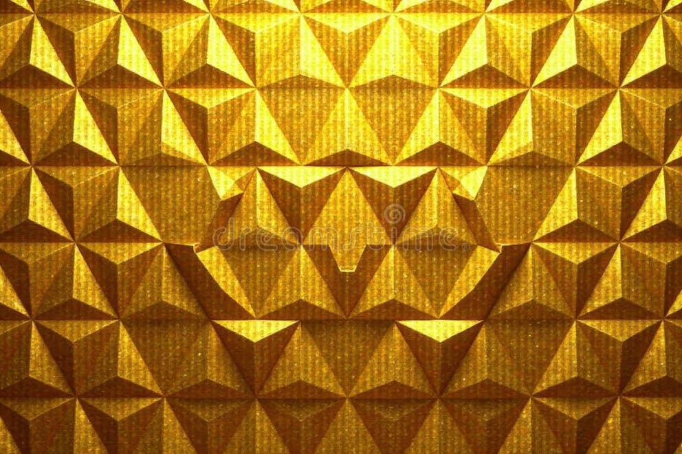Abstract Gold Triangle Pattern, Luxurious Metallic Texture, Backdrop ...