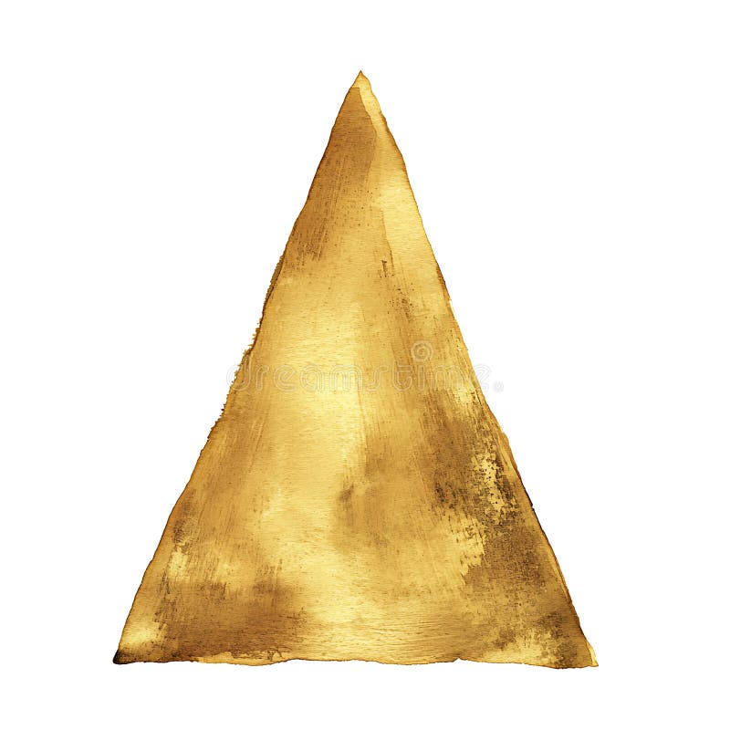 Abstract Gold Triangle Shape Watercolor Background Stock Illustration ...