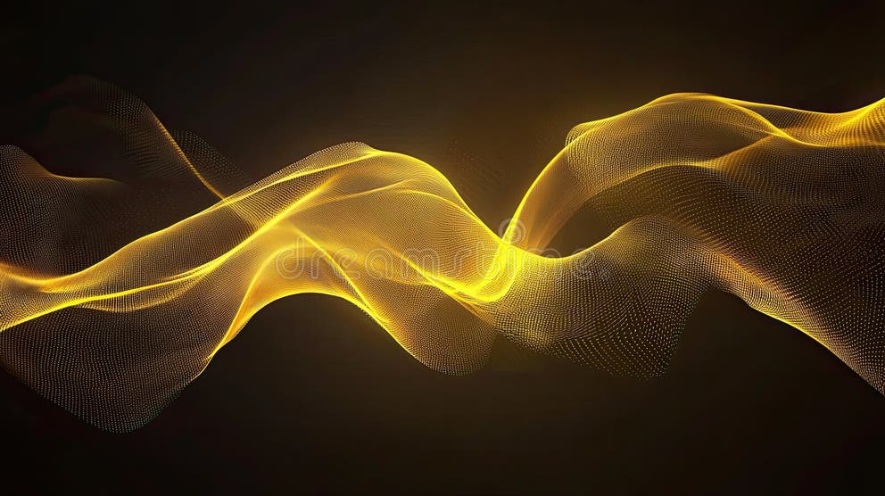 Abstract Gold Wave Background Stock Illustration - Illustration of gold ...
