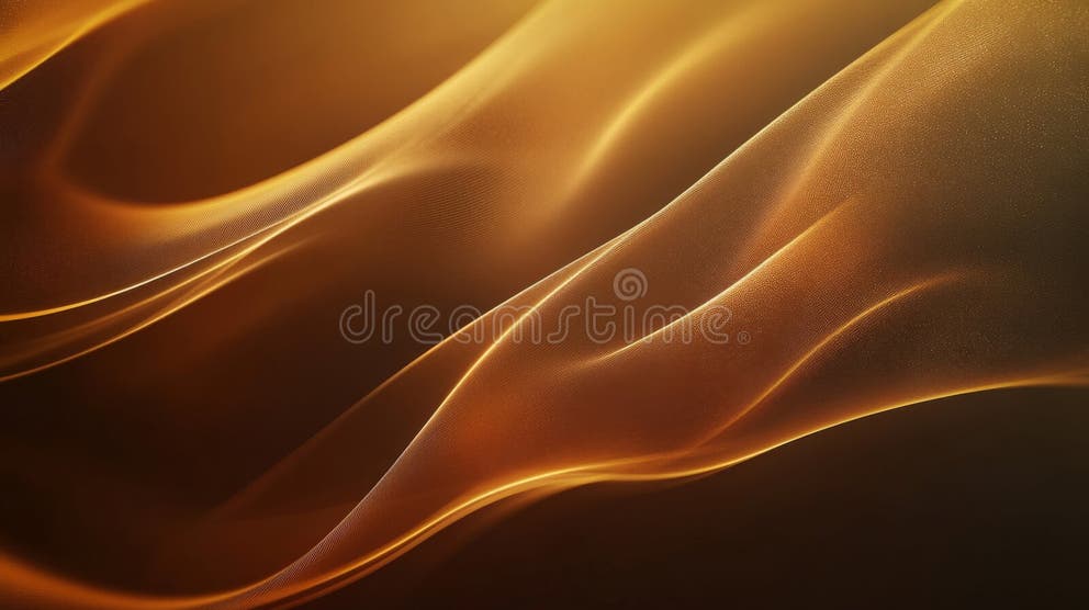 Abstract Gold Wave Background with Sparkling Particles Stock ...