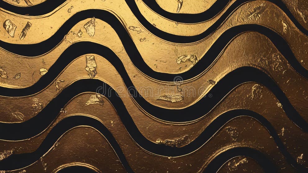 Abstract Gold Wave Pattern, Luxury Texture High Quality Image Stock ...