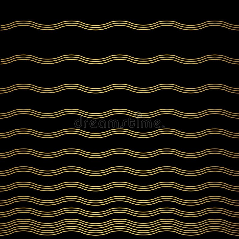 Abstract Gold Wave Pattern. Vintage Style Texture. Stock Vector ...
