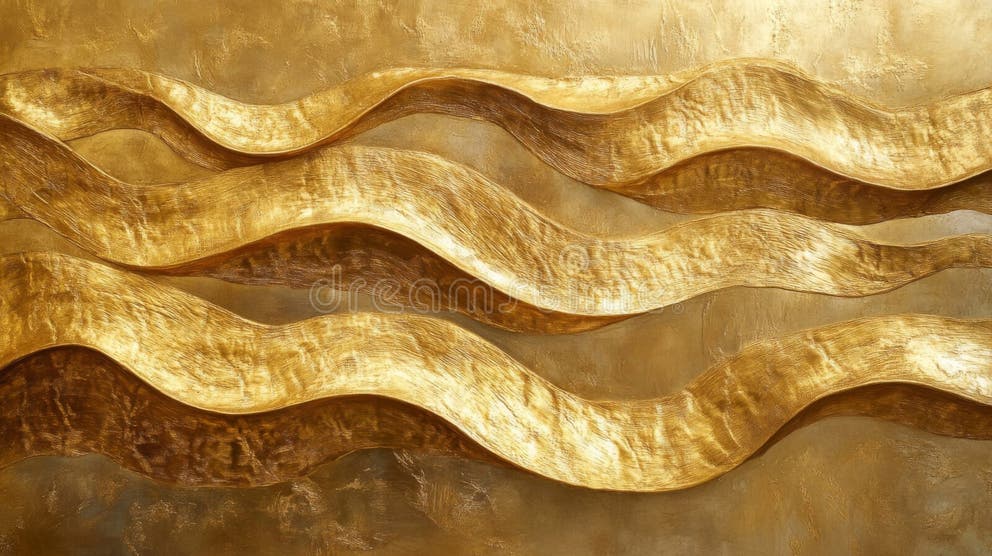 Abstract Gold Wave Texture Background Stock Illustration - Illustration ...