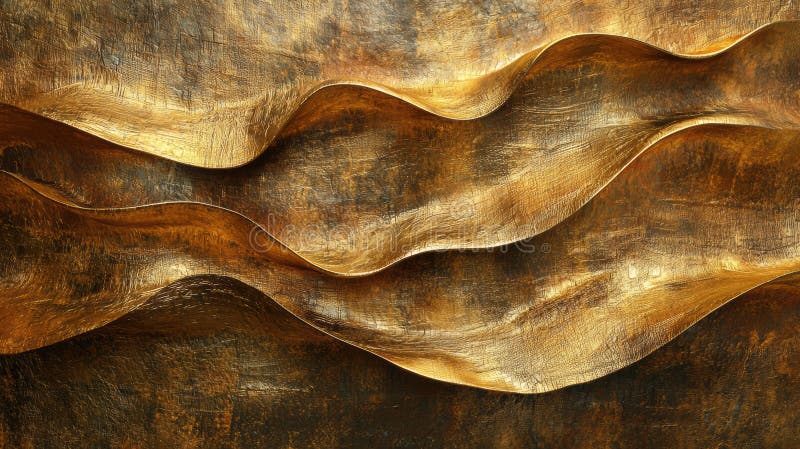 Abstract Gold Wave Texture Background Stock Illustration - Illustration ...