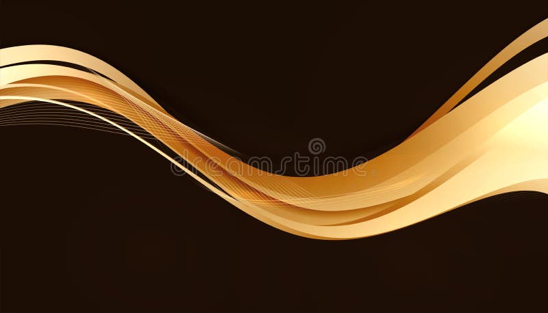Abstract Gold Waves. Shiny Golden Moving Lines Design Element for ... Abstract Gold Waves. Shiny Golden Moving Lines Design Element for ...