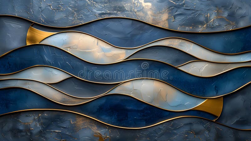 Abstract with Gold Wavy Curve Lines Pattern Luxury Background High ...