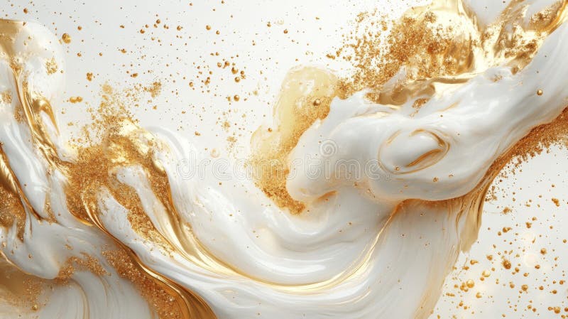 Abstract Gold and White Swirl Texture Background Stock Illustration ...