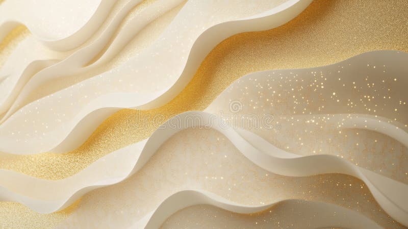 Abstract Gold and White Wave Texture Background Stock Illustration ...