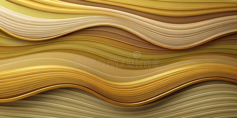 Abstract Golden and Beige Wave Pattern Background Design. Generative AI ...