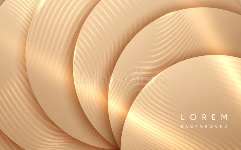 Abstract Golden Circle Shapes Background Stock Vector - Illustration of ...
