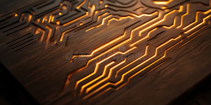 Abstract Golden Circuit Board Texture HighResolution Background Image ...