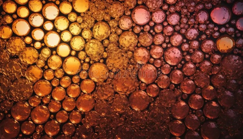 Abstract Golden and Copper Bubbles Background - Textured, Gradient ...