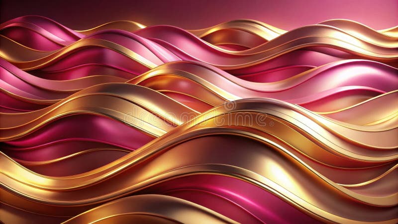 Abstract Golden and Crimson Waves Elegant Swirling Pattern Design ...