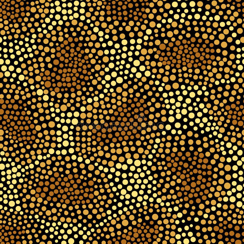 Abstract Golden Dots Pattern. Vector Mosaic Background Stock Illustration - Illustration of ...