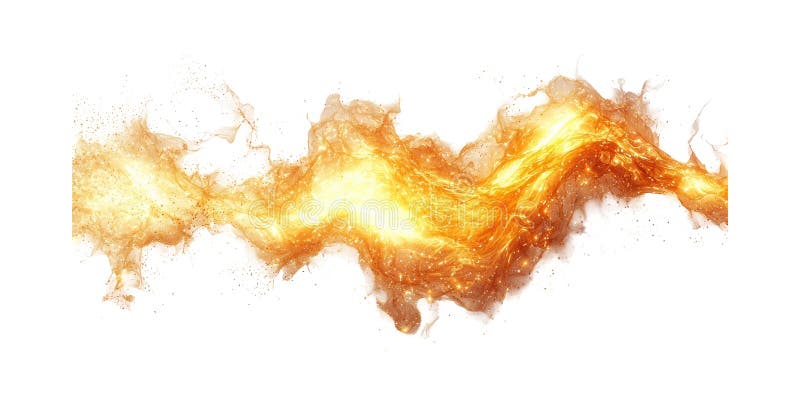 Abstract Golden Energy Wave. Dynamic Flow of Light and Motion ...