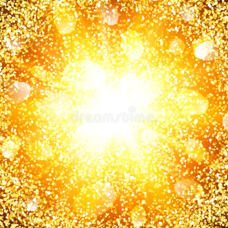 Abstract Golden Explosion with Gold Glitter. Stock Vector ...