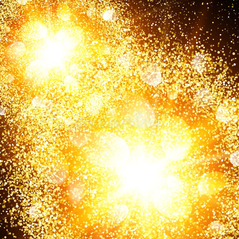 Abstract Golden Explosion with Gold Glitter. Stock Vector ...