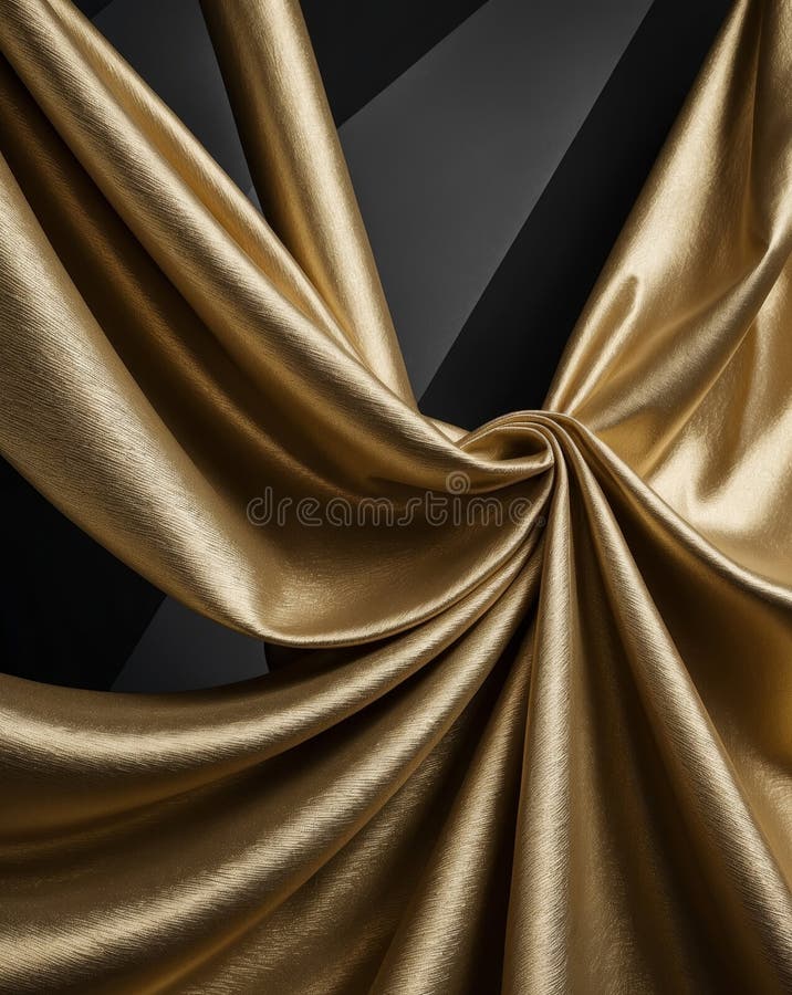 Abstract Golden Fabric Drapery - Luxury Texture Background Stock Image ...