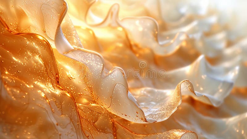 Abstract Golden Fabric Waves Stock Illustration - Illustration of ...