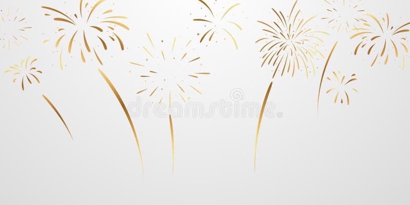 Abstract Golden Fireworks Design Background Stock Vector - Illustration ...