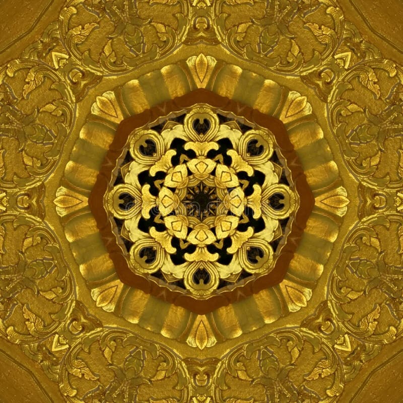 Abstract Golden Forms Pattern, Coming from a Fractal Design, Stock ...