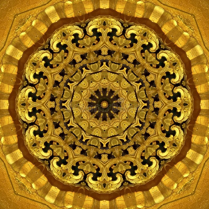 Abstract Golden Forms Pattern, Coming from a Fractal Design, Stock ...