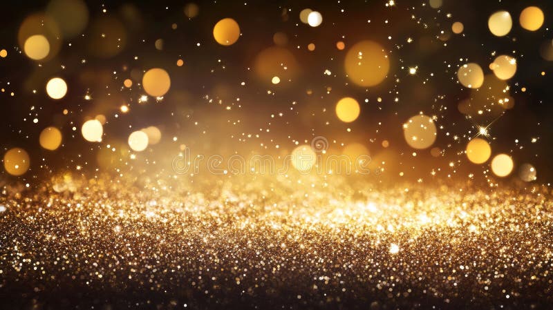Abstract Golden Glitter Background Shimmering Sparkles for Festive ...