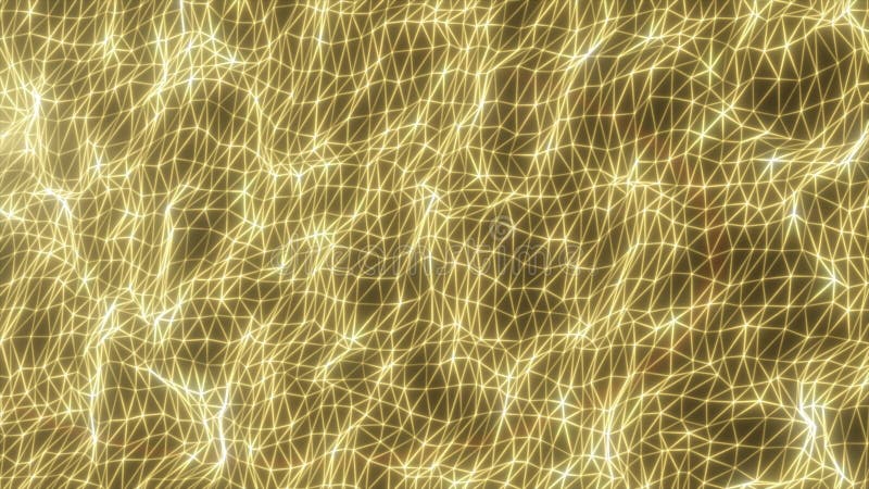 Abstract Golden Glowing Wireframe Mesh Stock Illustrations – 292 ...