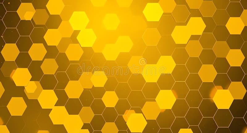 Abstract Golden Honeycomb Pattern Background Perfect for Technology and ...