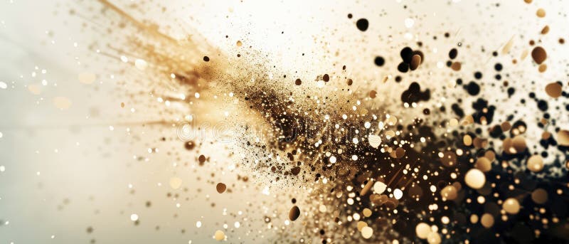 Abstract Golden Ink Explosion with Dynamic Splatter Effect Stock Image ...