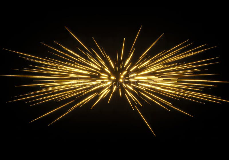 Abstract Golden Light Burst Explosion Energy Rays Background Stock ...