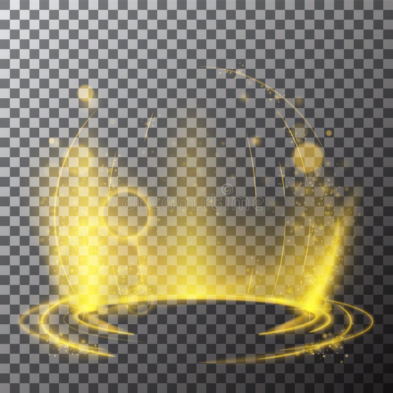 Abstract Golden Light Circle Effect. Vector Illustration Stock Vector ...