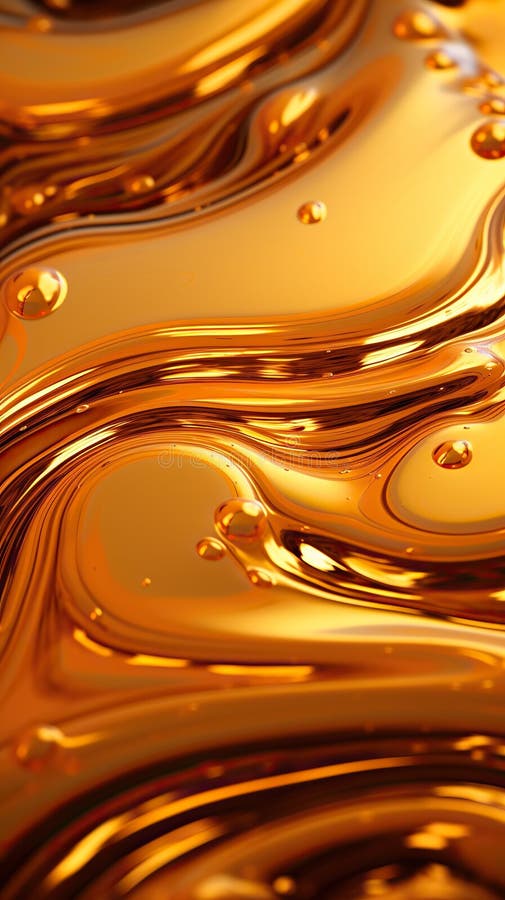Abstract Golden Liquid Flow Stock Image - Image of gold, luxury: 305486579