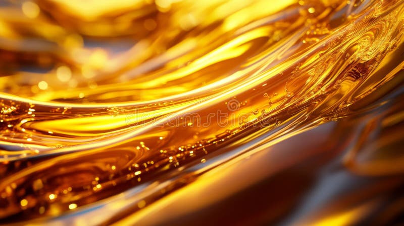 Abstract Golden Liquid Texture Background Stock Illustration ...
