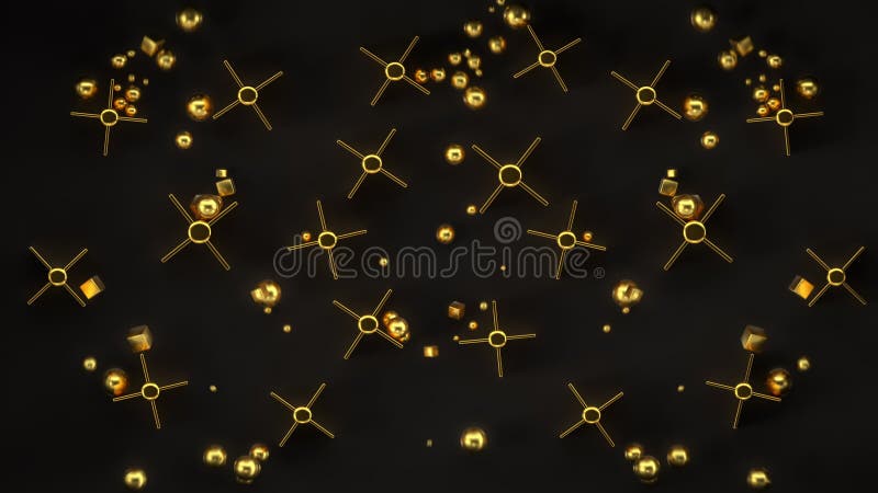 Abstract Metallic Cubes Background Pattern Wall. 3D Projection Mapping ...