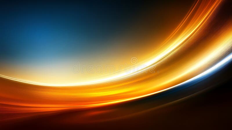 Abstract Golden Orange and Blue Wave Design Stock Photo - Image of gold ...