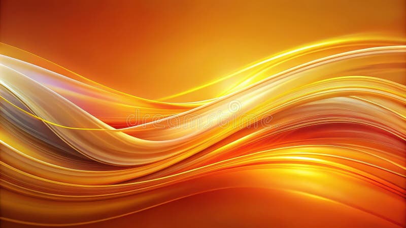 Abstract Golden and Orange Swirling Waves Design for Backgrounds and ...