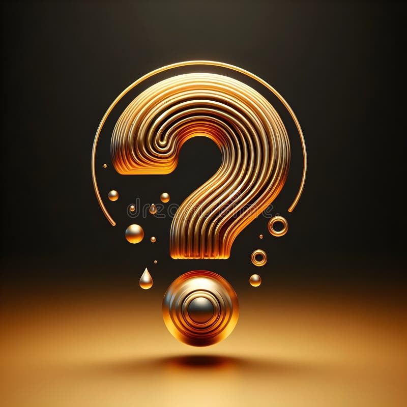 Abstract Golden Question Mark Illustration Stock Illustration ...