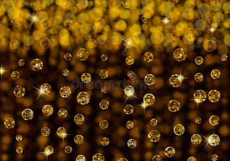 Abstract Golden Rain Wallpaper. Stock Photo - Image of sparkle, ornate ...