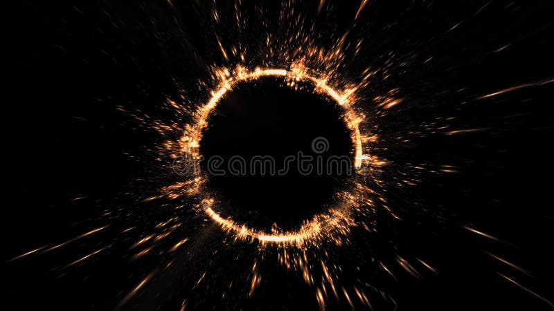 Abstract Golden Ring of Fire Background Seamless Looping Stock Footage ...