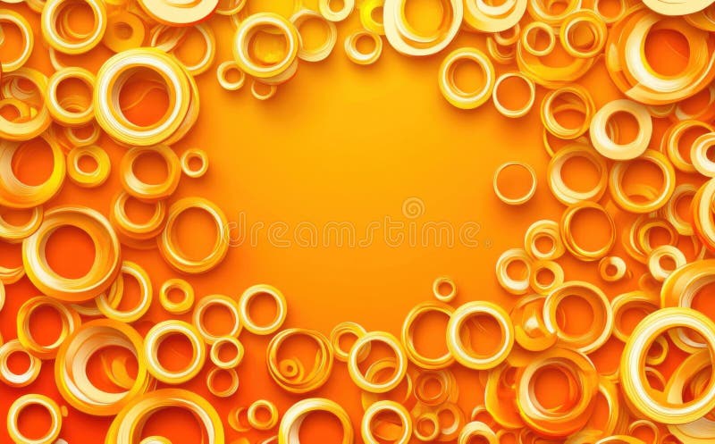 Abstract Golden Rings Cascade, Trendy Art and Opulence Backdrop Theme ...