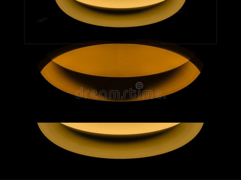 Abstract Golden Round Partial 3d Circle Shape Pedestal with Step Stock ...