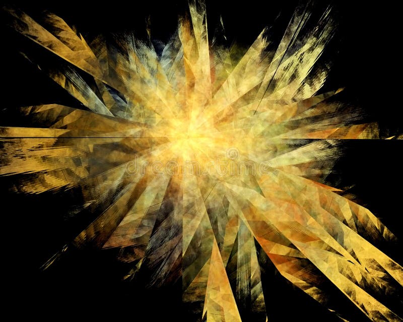 Abstract Golden Shatter Explosion Background Stock Illustration ...