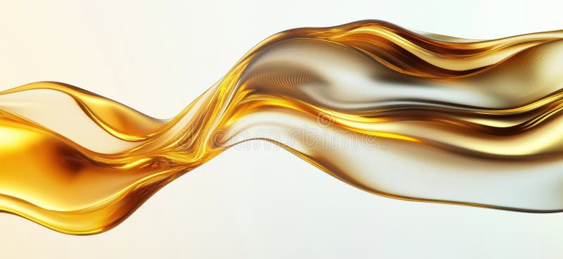Abstract Golden and Silver Wave Design with Smooth Flowing Curves and ...