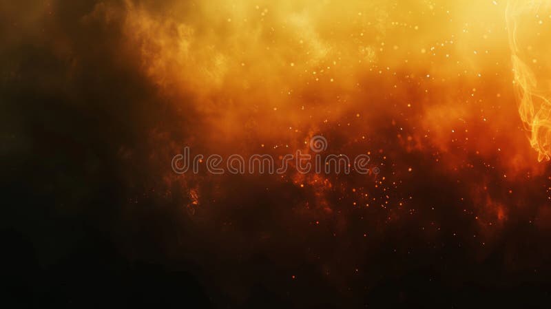 Abstract Golden Smoke Background. Fantasy Fire Backdrop Design Stock ...