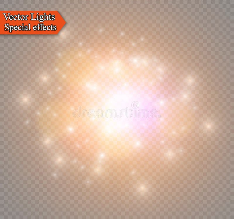 Abstract Golden Sparkler Effect with White Sparks Modern Design. Glow ...