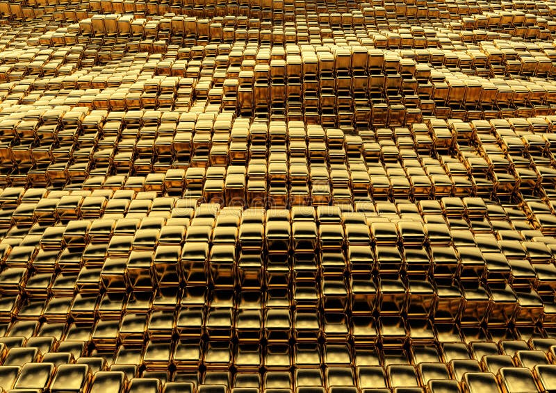 Abstract Golden Square Texture Stock Illustration - Illustration of ...