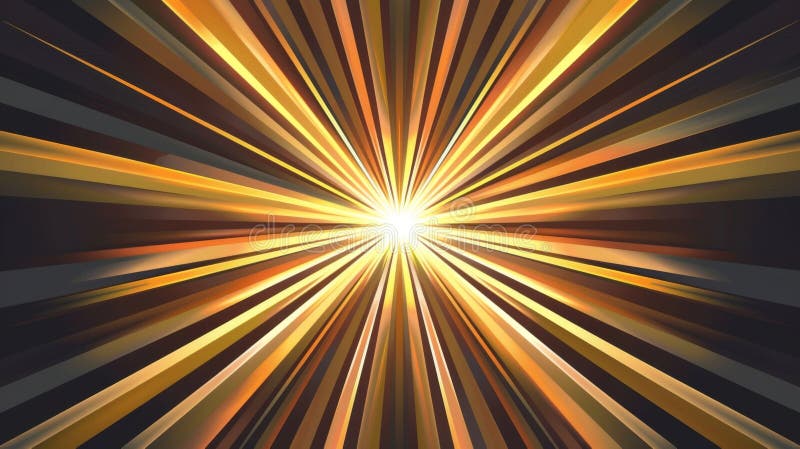 Abstract Golden Starburst Light Rays Explosion - Radiant Vivid Energy ...