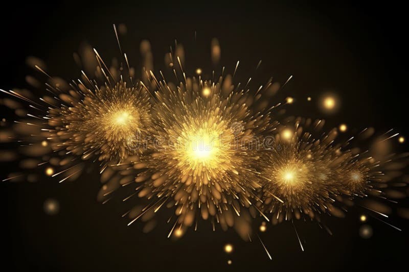 Abstract Golden Stars Explosion with Light Effect Stock Illustration ...
