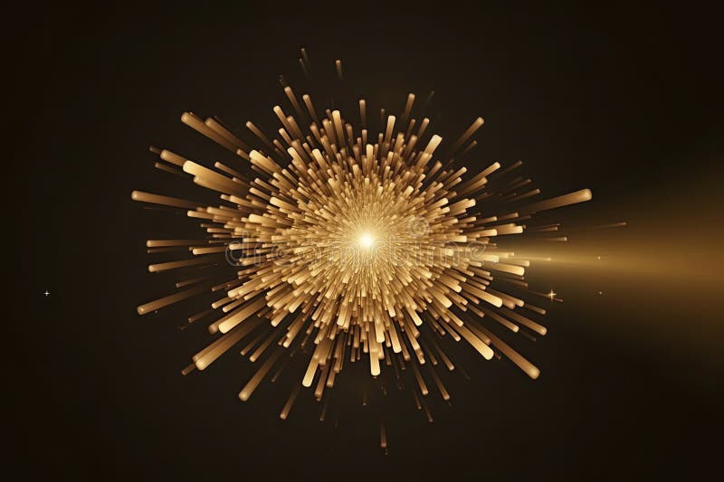 Abstract Golden Stars Explosion with Light Effect Stock Illustration ...